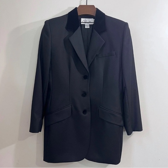 Pappagallo | Jackets & Coats | Vintage Pappagallo Pure Wool Velvet Trim ...